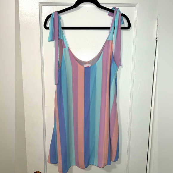 Buddy Love | Dresses | Buddy Love Pastel Striped Mini Dress | Poshmark